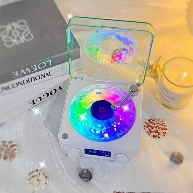 Retro Turntable Speaker with Wireless Bluetooth 5.0, Vinyl Record ...
