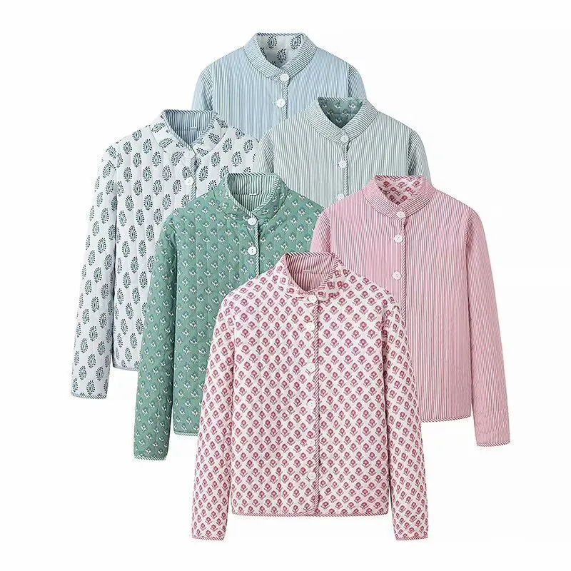Reversible Cotton Jacket for Women - Lightweight Autumn/Winter Printed ...
