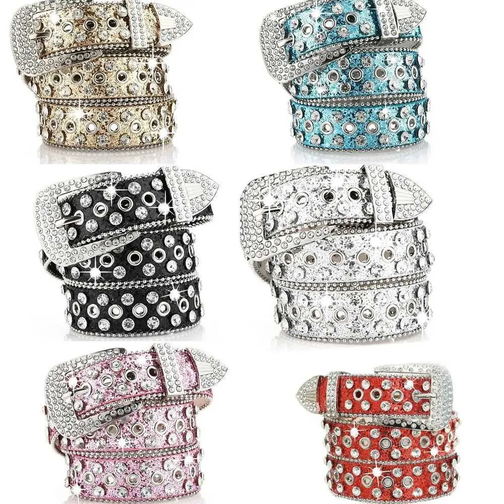 Womens Rhinestone Hollow Belt Womens Button Screw Belt Womens Wedding ...