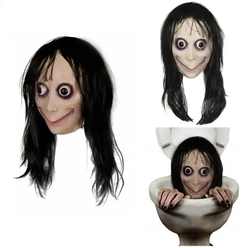 Creepy Halloween Momo Halloween Face Mask For Kids And Adults Latex ...