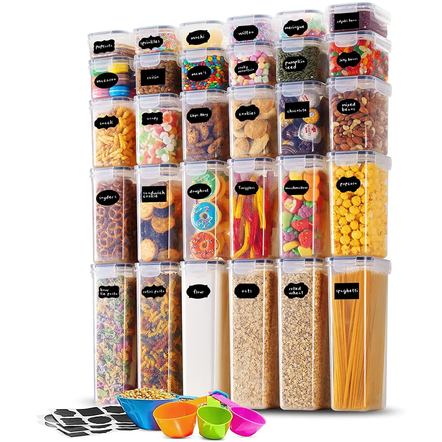BPA Free Airtight Food Storage Containers Set - Plastic Kitchen ...