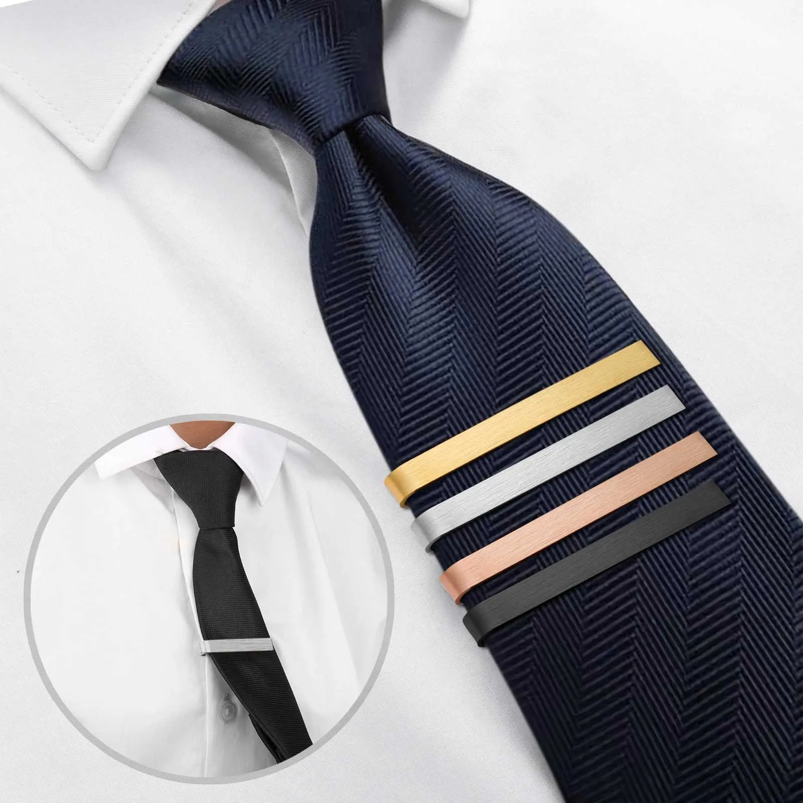 Stainless Steel Tie Clip for Men - Simple and Stylish Compact Mountain ...