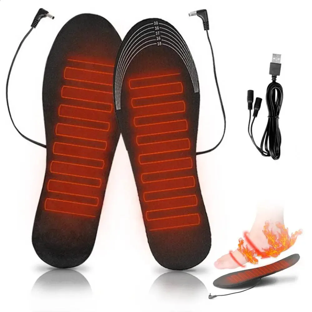 USB Rechargeable Heated Shoe Insoles - Winter Warmth for Men & Women ...