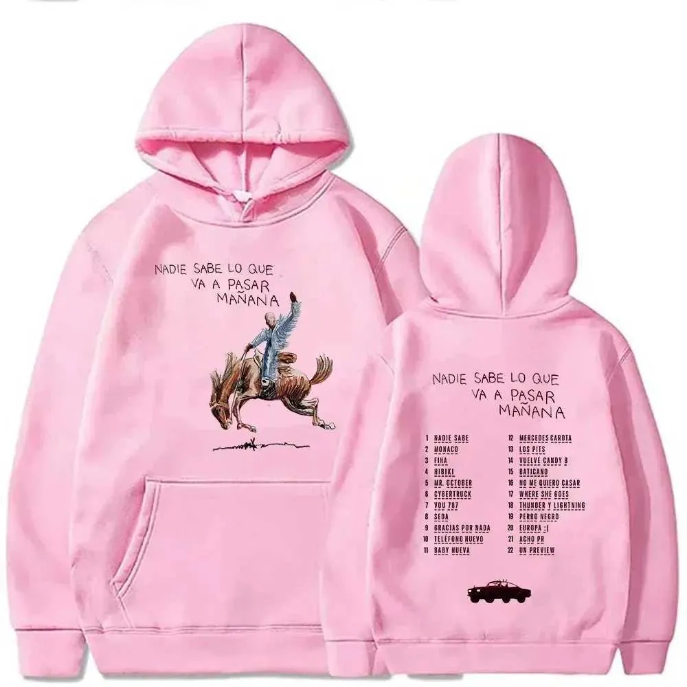 Casual Bad Bunny Nadie Sabe Hoodie - Streetwear Pullover Sweatshirt ...