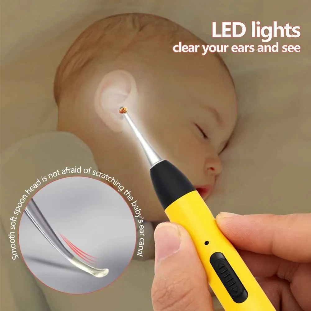 USB Rechargeable Ear Wax Removal Tool with LED Light - Safe & Effective ...