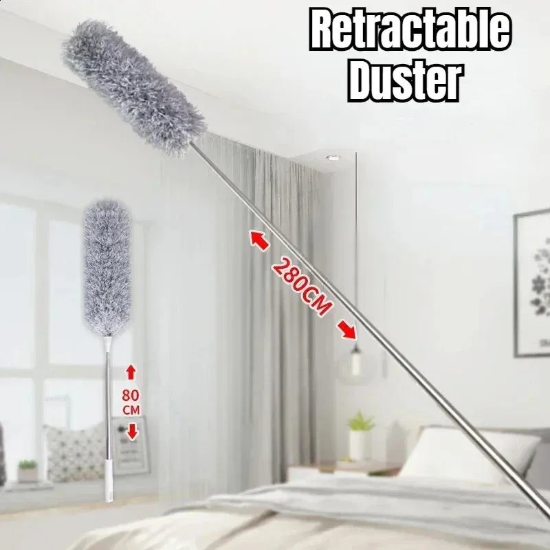 Long Handled Car Cleaning Brush Microfiber Feather Duster With ...