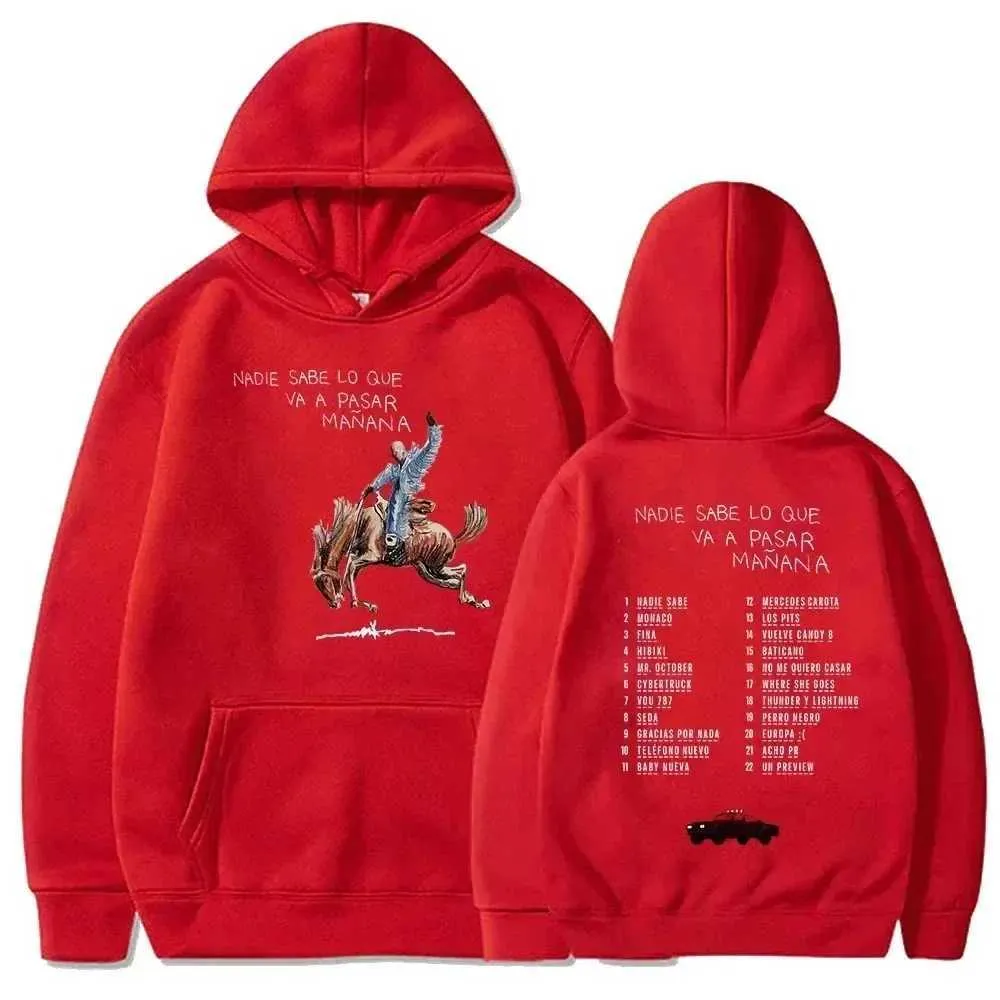 Casual Bad Bunny Nadie Sabe Hoodie - Streetwear Pullover Sweatshirt ...