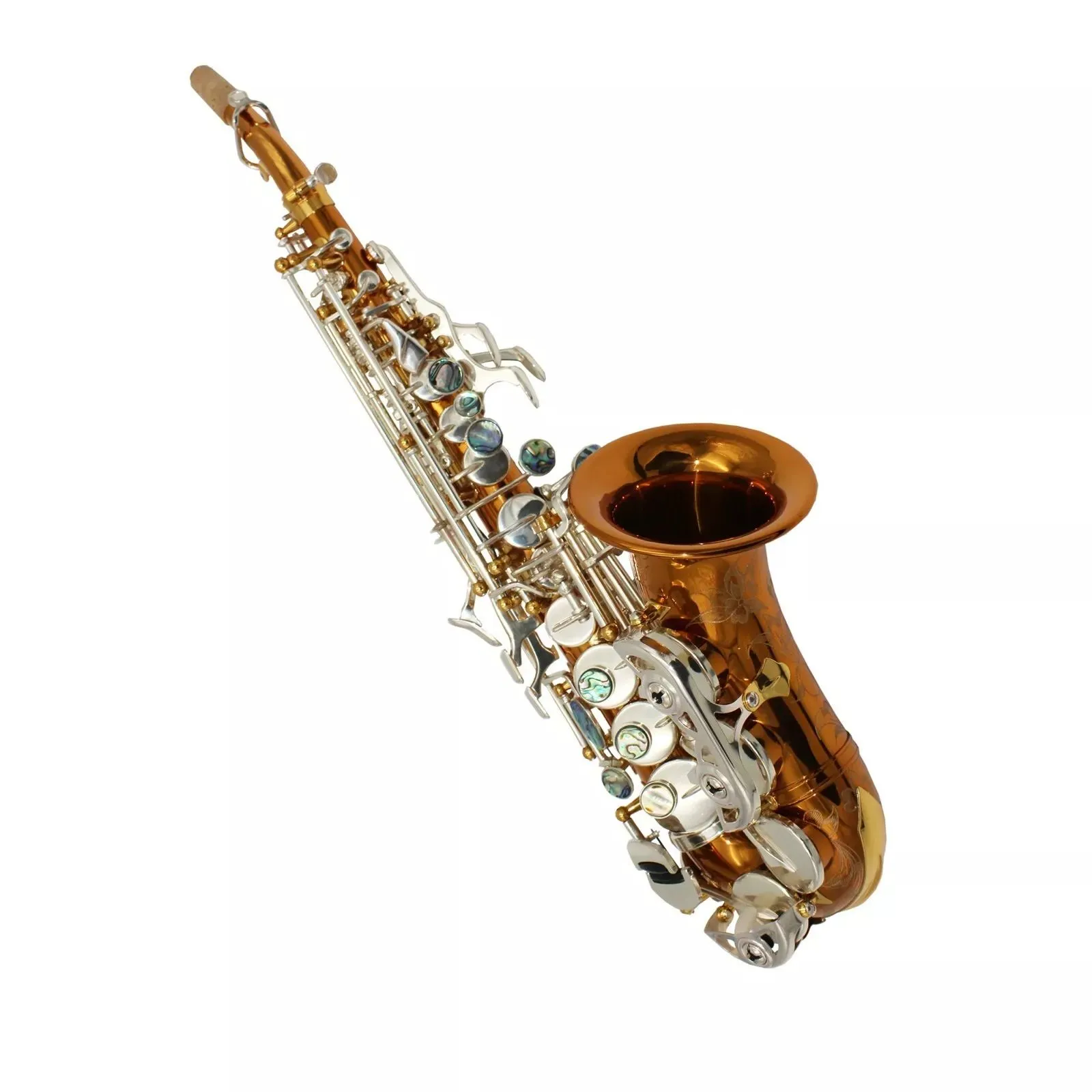 DHgate.com:Curved Soprano Saxophone - Copper Body, Silver Plated Keys ...
