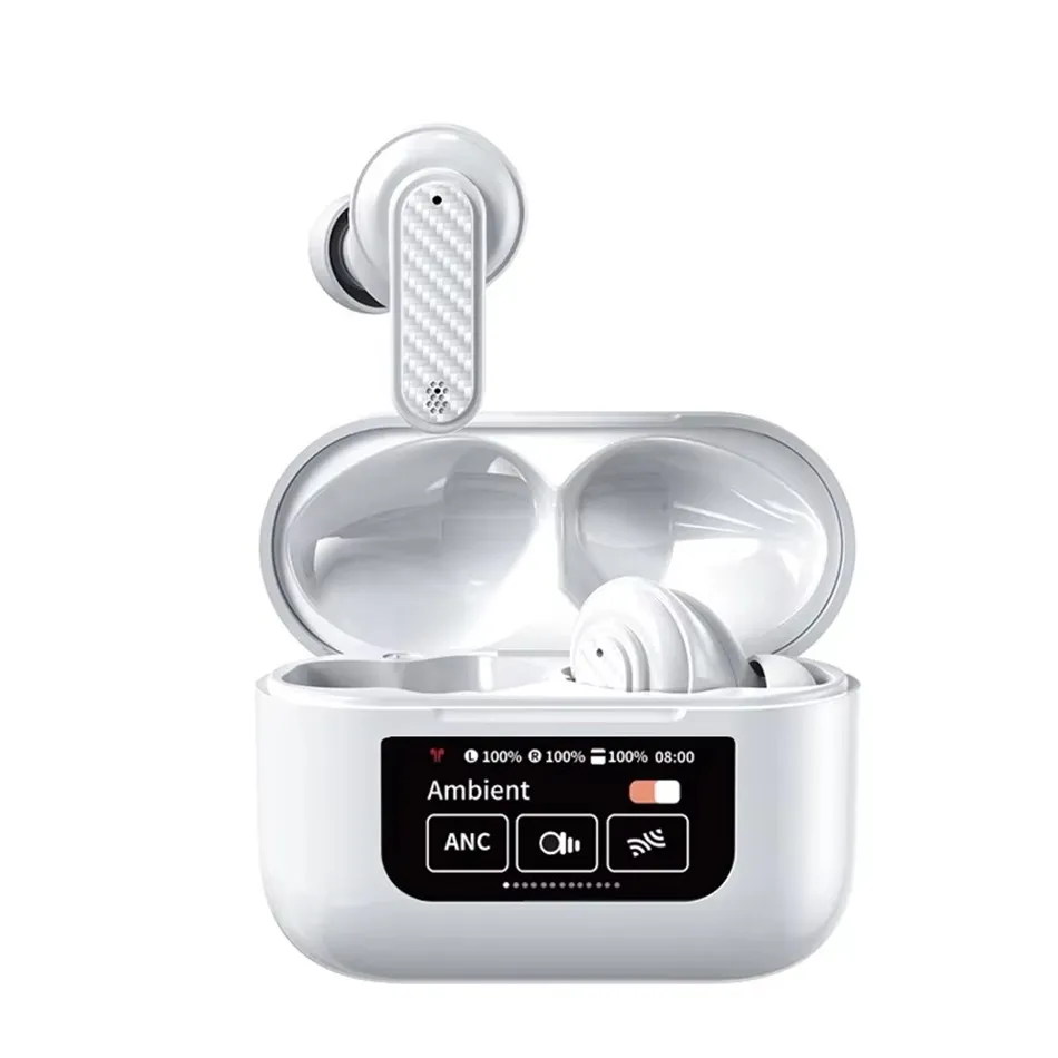 Wireless Bluetooth Earbuds with LCD Touch Screen - Sport Headphones ...
