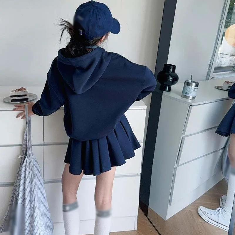 Luxury Girls Hoodie And Skirt Set Designer Girls Clothing Stores Coat ...