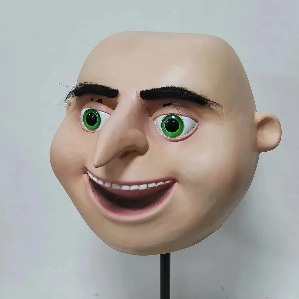 Despicable Me Gru Full Head Latex Mask Halloween Costume Cosplay Party ...