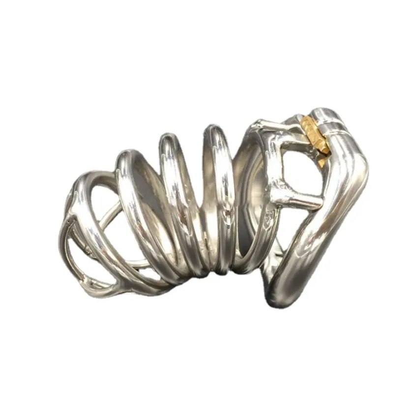 Stainless Steel Male Ball Cage Cage With Arc Shaped Cock Ring BDSM ...