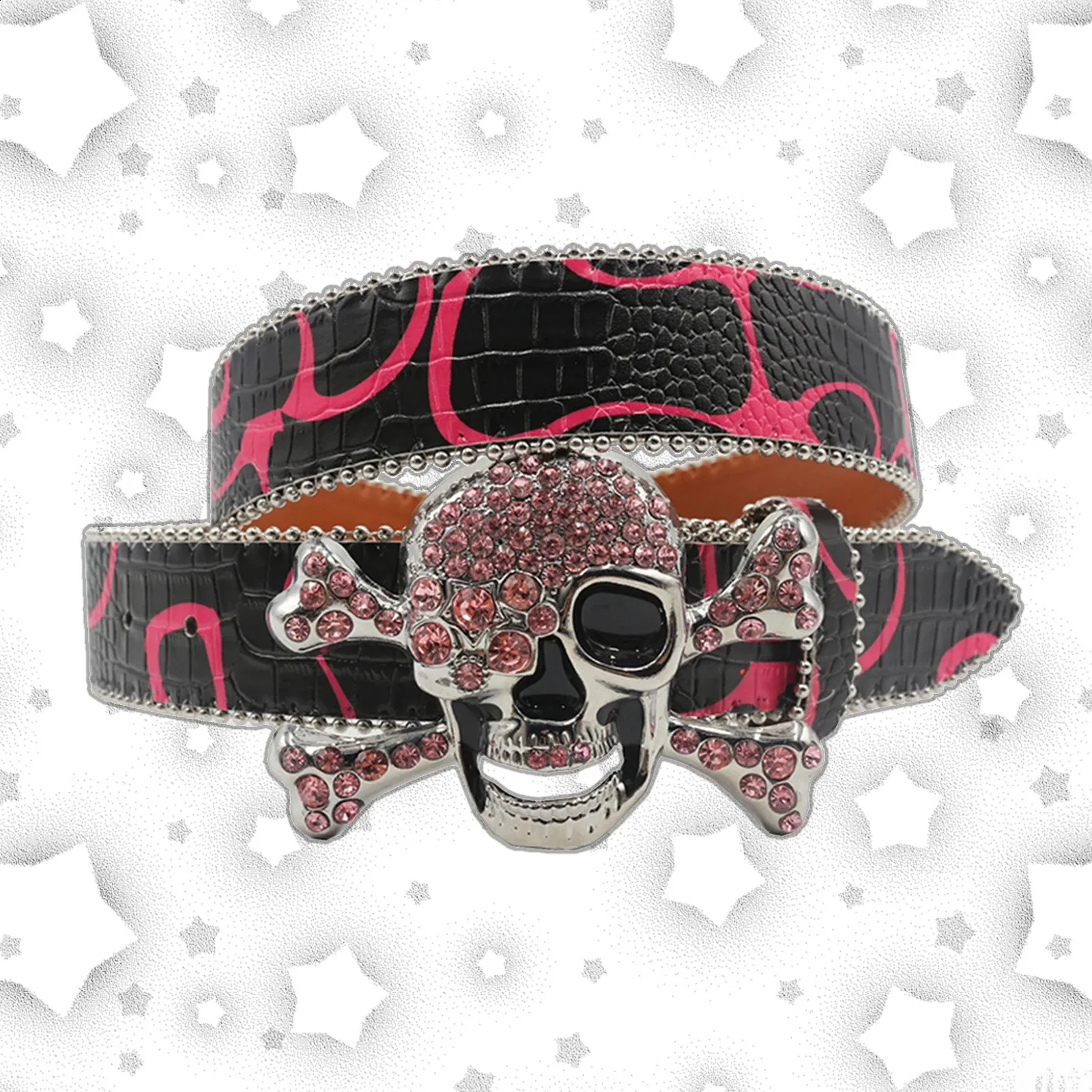 Women's Diamond-Embellished Skeleton Belt - Versatile Fashion Accessory ...