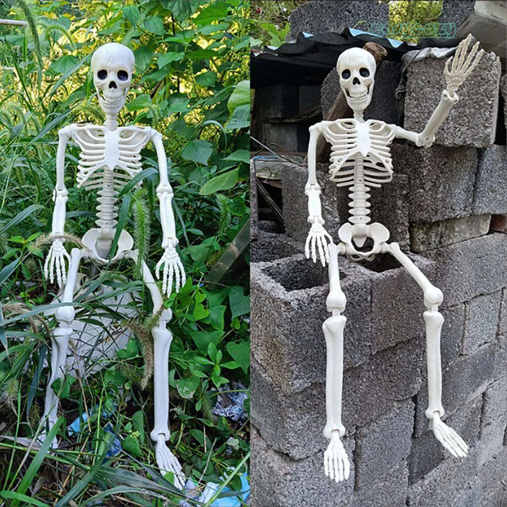 Posable 40cm Human Skeleton Halloween Decoration - Realistic Horror ...