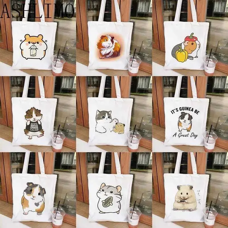 Cute Guinea Pig Print Shopping Tote Bag - Women's Reusable Grocery Bag ...