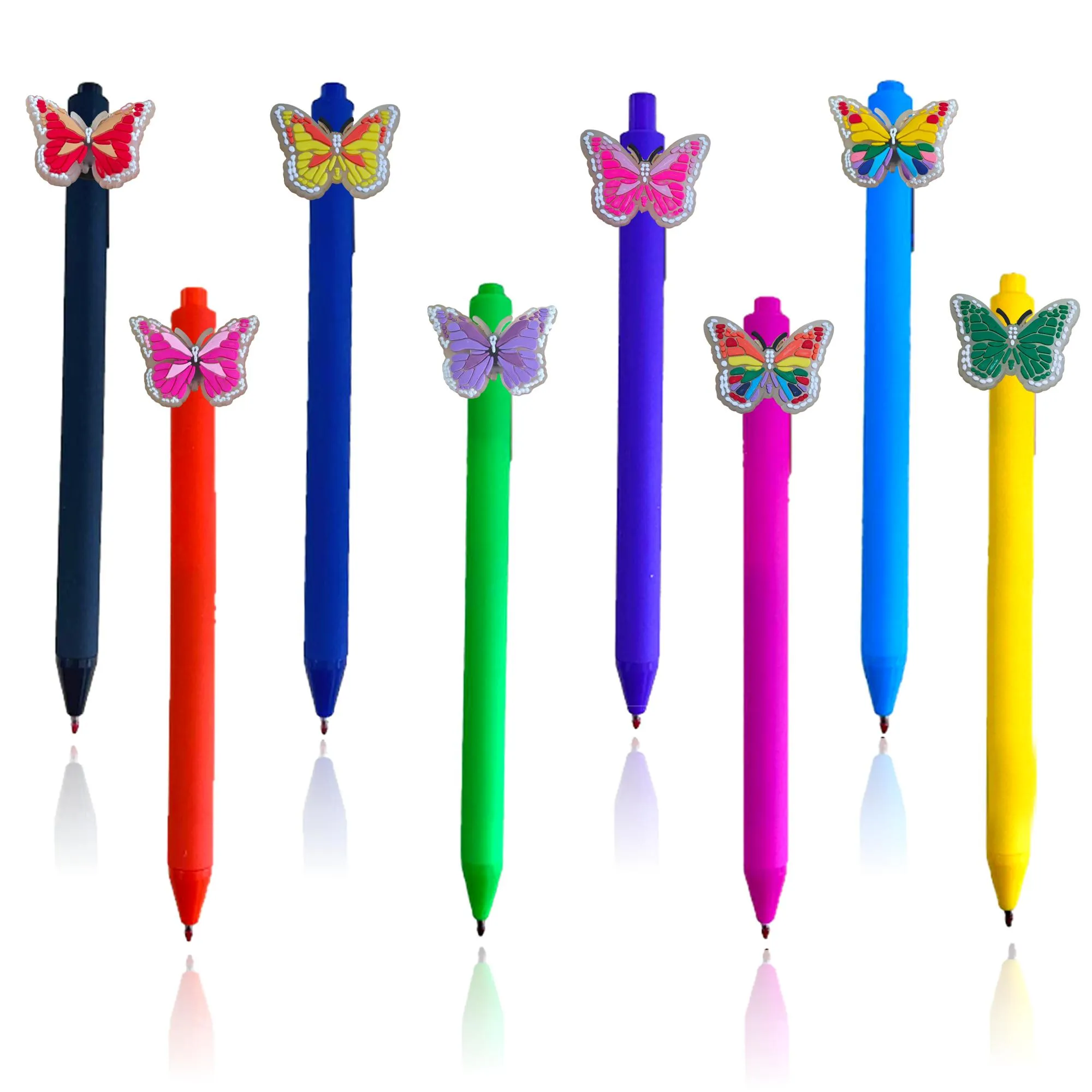 6 Fluorescent Butterfly Ballpoint Pens - Nurse Week Gifts, Funny Cute ...