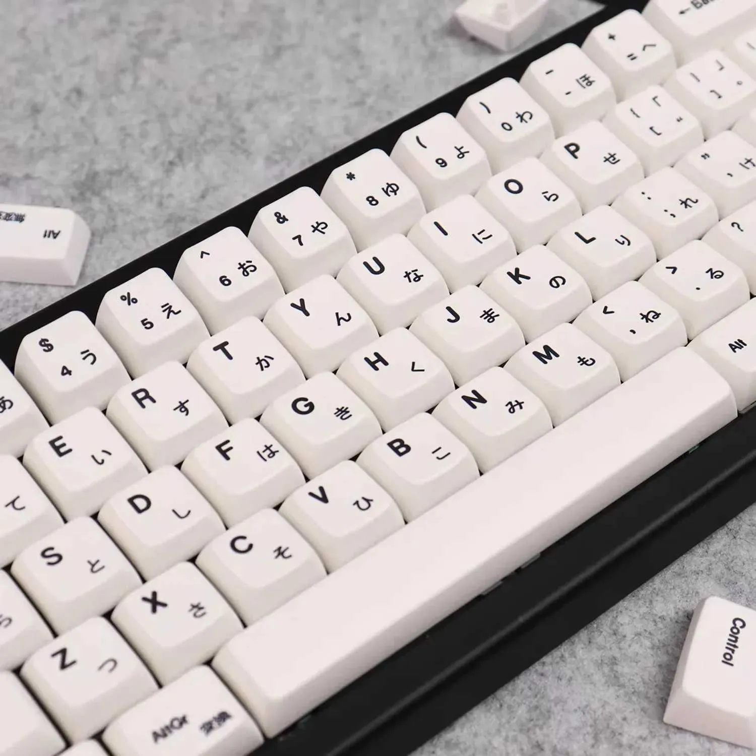 Keycaps: Simple Pure White Japanese MDA Profile PBT, 150 Keys ...