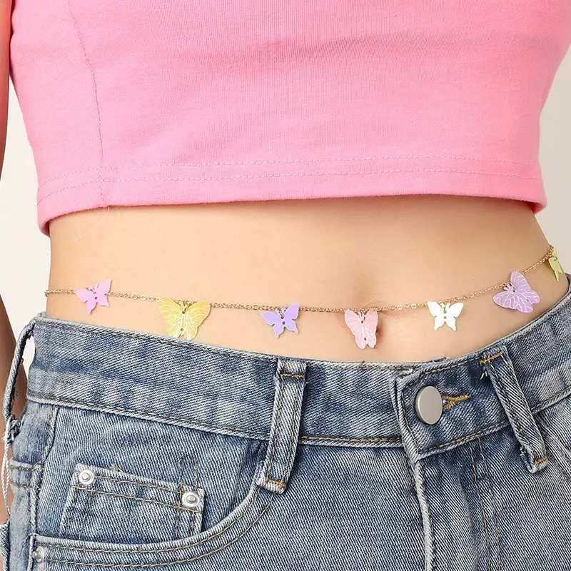 Butterfly belly chain store