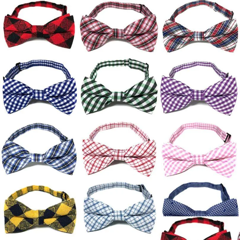DHgate.com:Adjustable Plaid Cotton Baby Tie - Cute Lattice Bowtie for ...