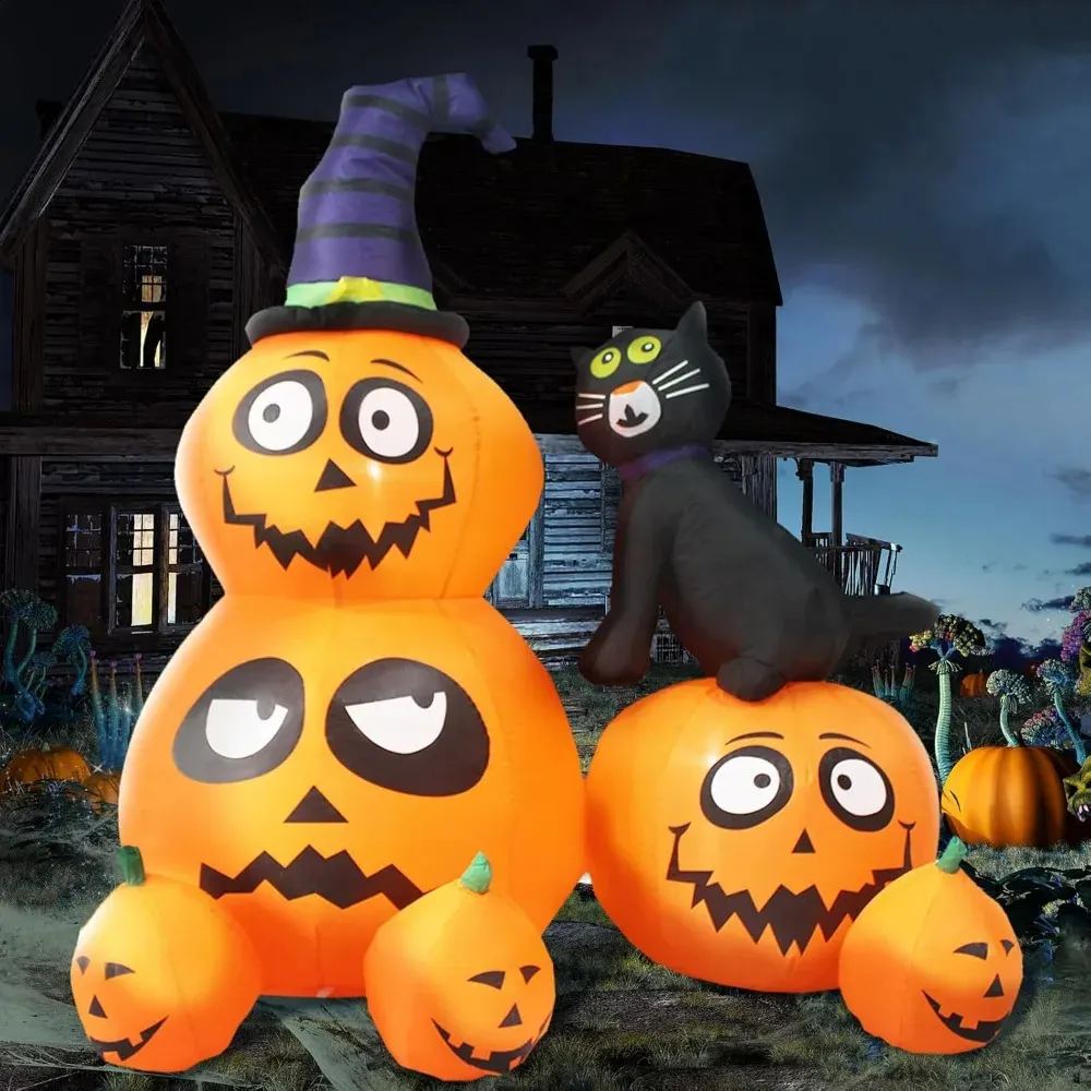 Halloween Outdoor Inflatable Decorations Pumpkin And Cat Inflatables ...