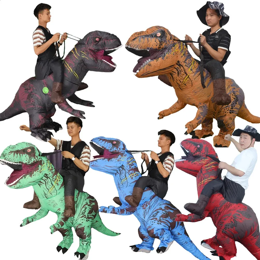 Inflatable Dinosaur T Rex Halloween Costume For Adults Dragon Party ...