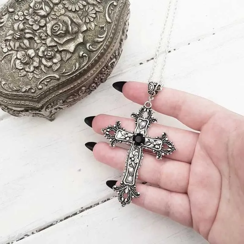 Gothic Cross Pendant Necklace Misa Amane Cosplay Death Note Necklace ...