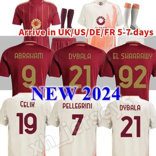 Soccer 24 25 Roma Jerseys Kids Kit 2024 2025 Abraham Wijnaldum Totti ...