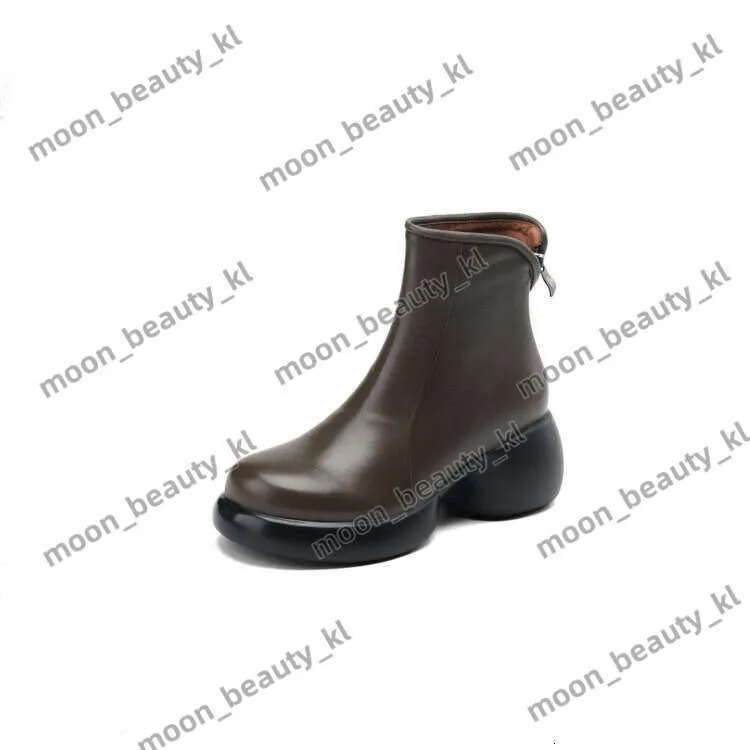 2024 Winter Designer Leather Martin Girls Brown Boots For Women British ...