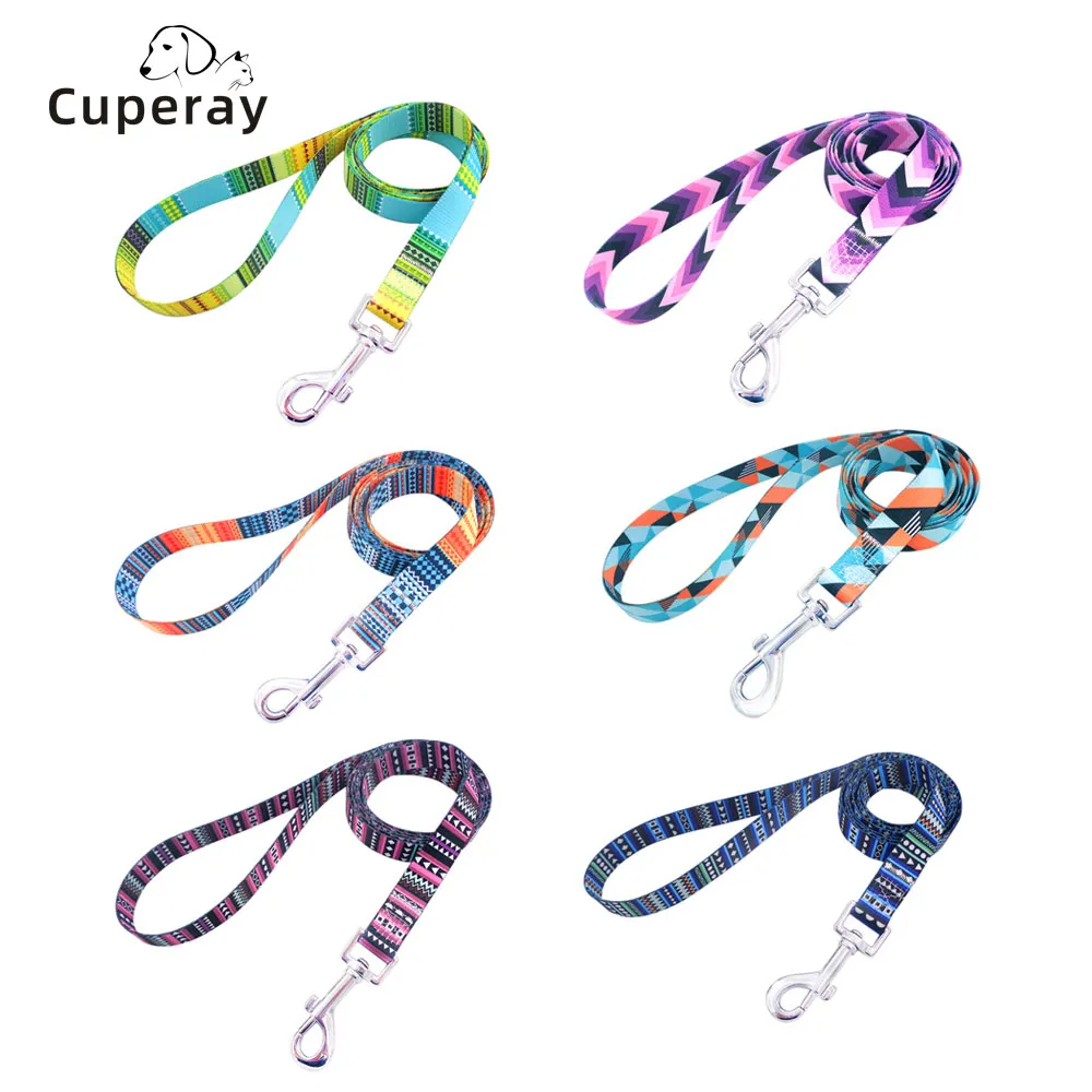 Durable Tribal Pattern Dog Leash - 4ft Nylon Pet Lead for Small, Medium ...