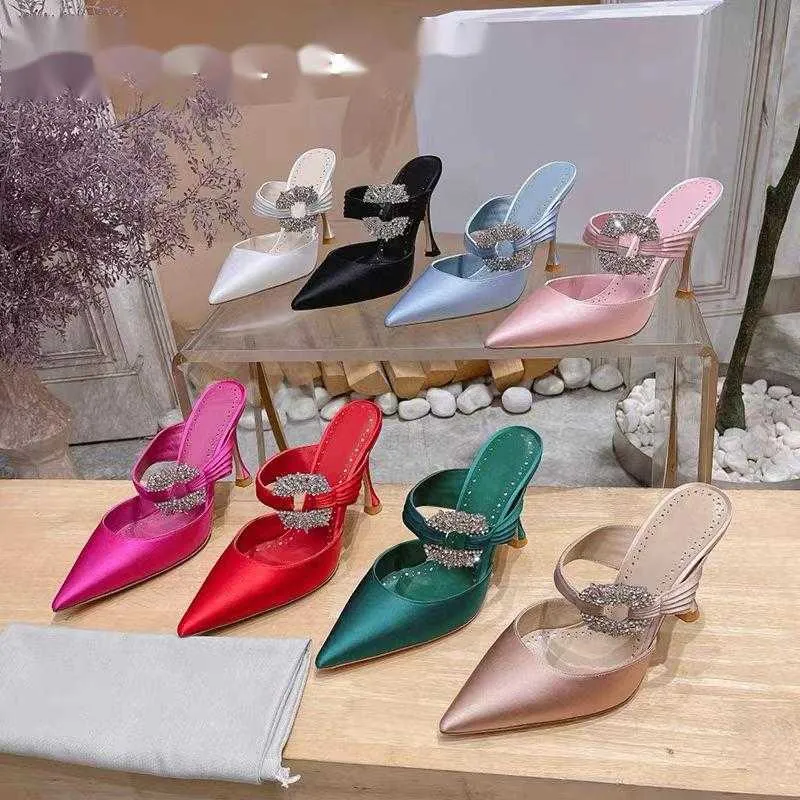 Elegant Slip-On Mules: Premium Leather High Heels 9cm. Shop Now for ...