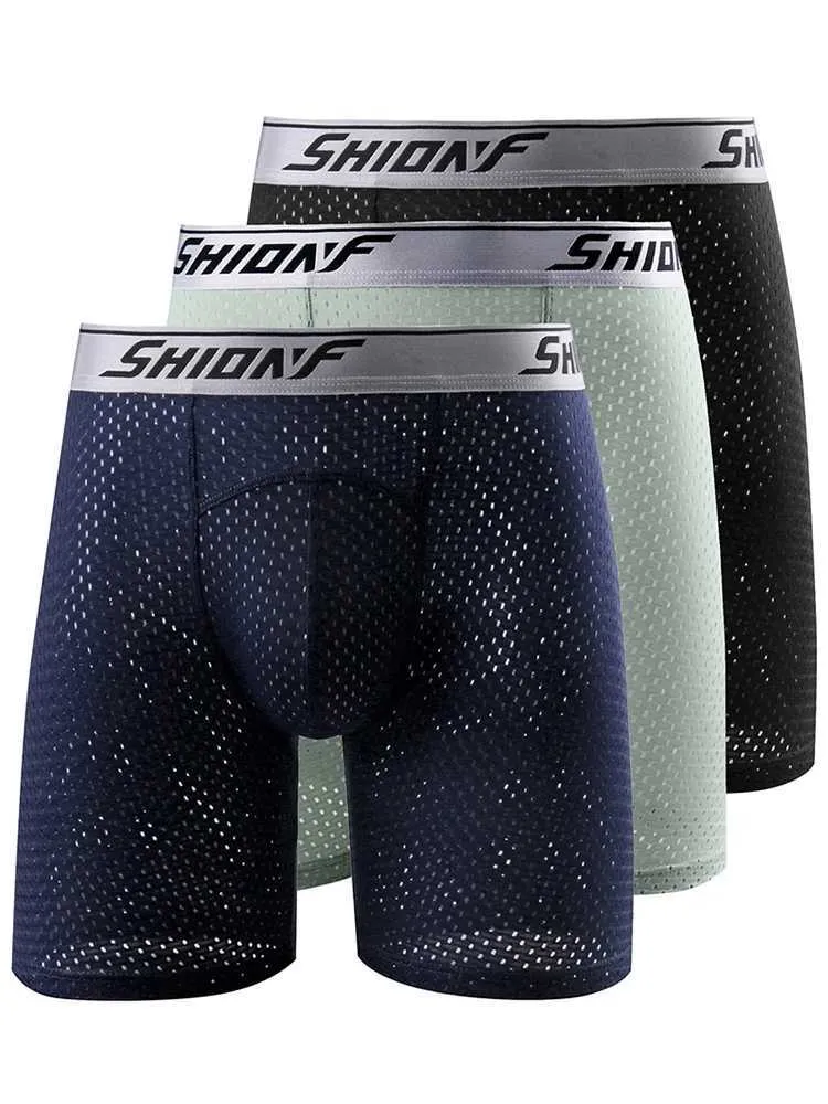 Breathable Mens Boxing Boxer Brief Set 3 Pack Extra Long, Comfortable ...