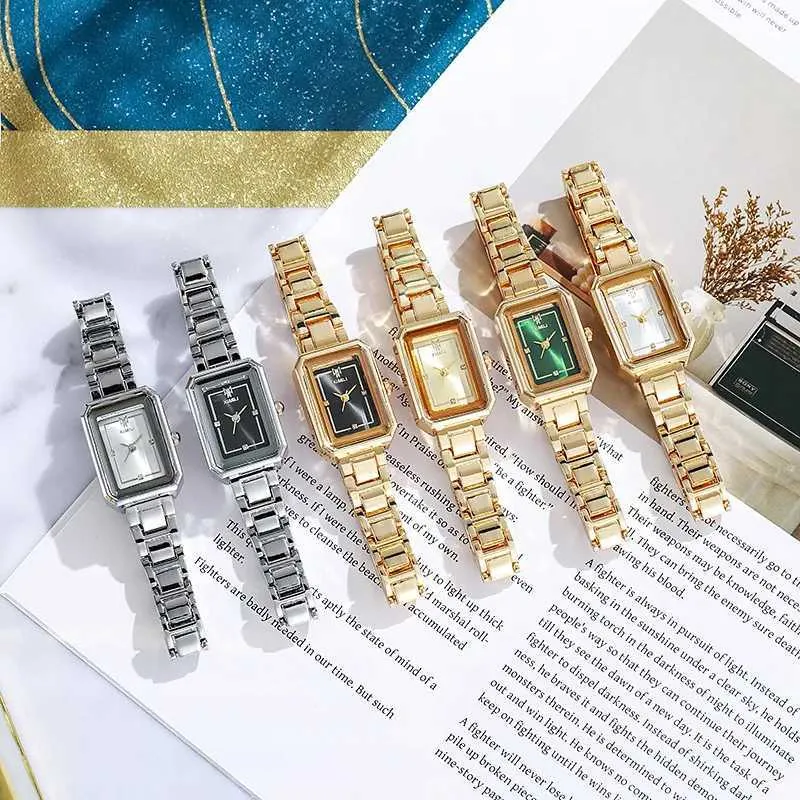 Gogoey Women's Quartz Wristwatch Square Wooden Case Nylon Band ...