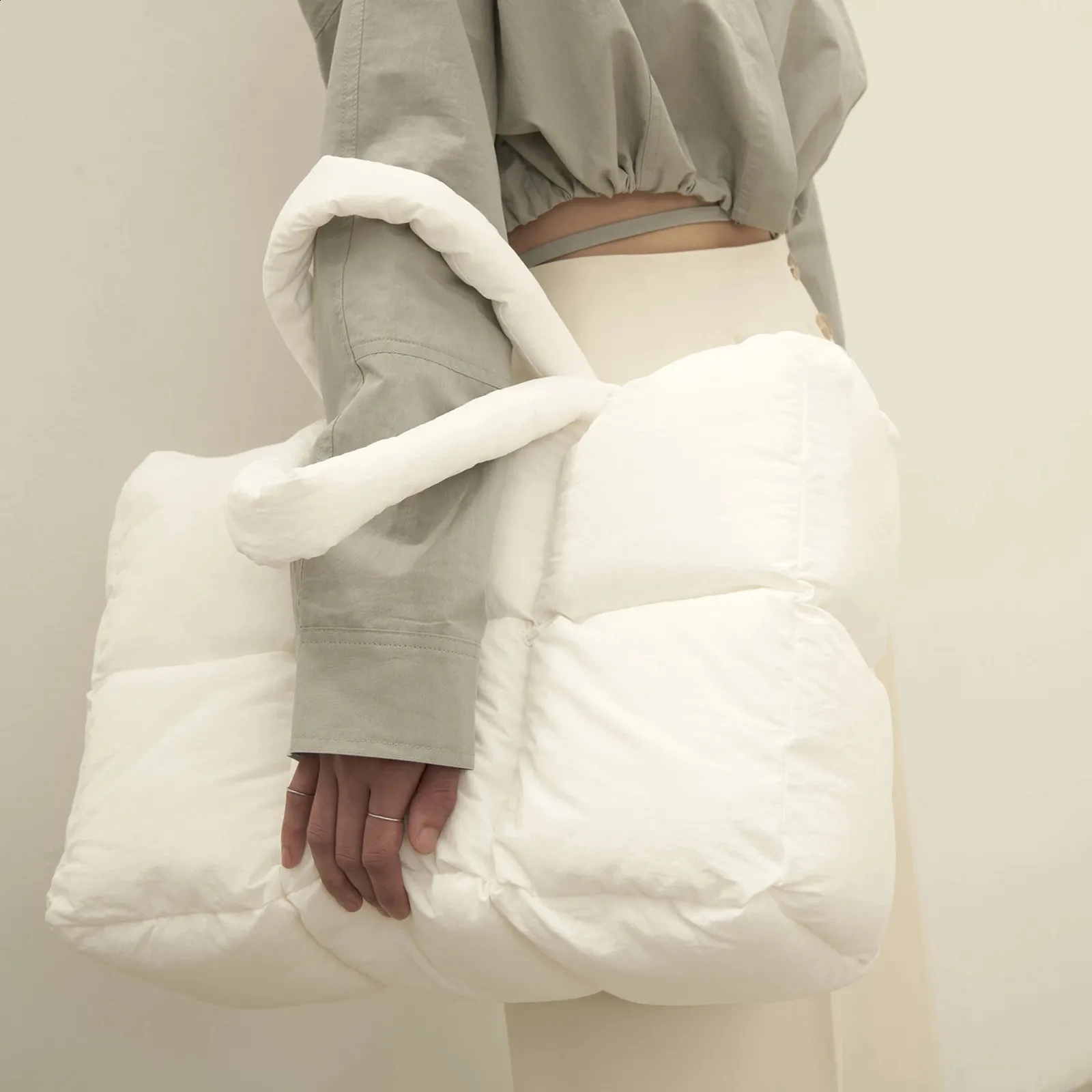 Small Velvet Purse & Herald Puffer: Large, Lightweight Winter Handbag ...