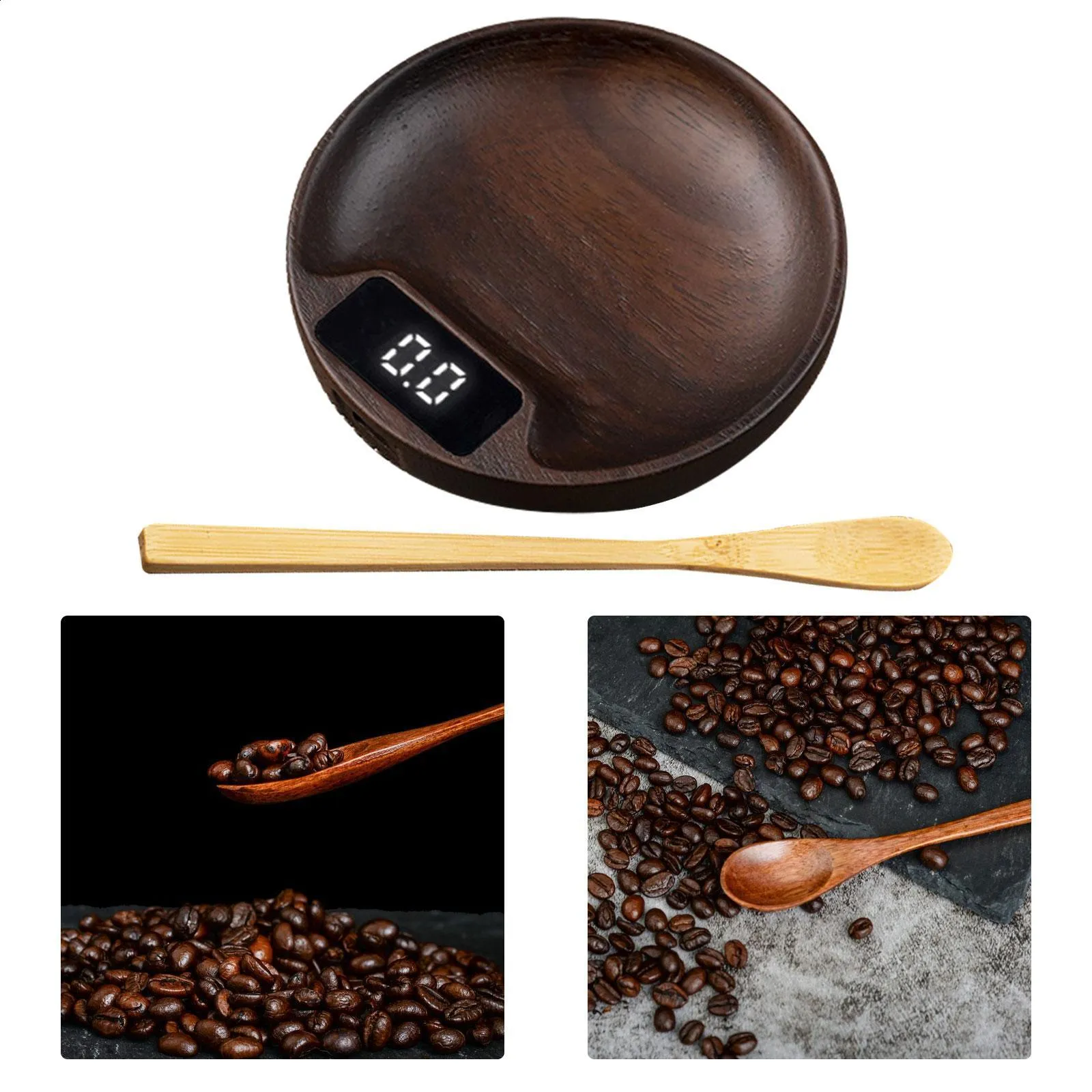 Professional Rechargeable Wooden Digital Digital Tea Scale Set For Home ...