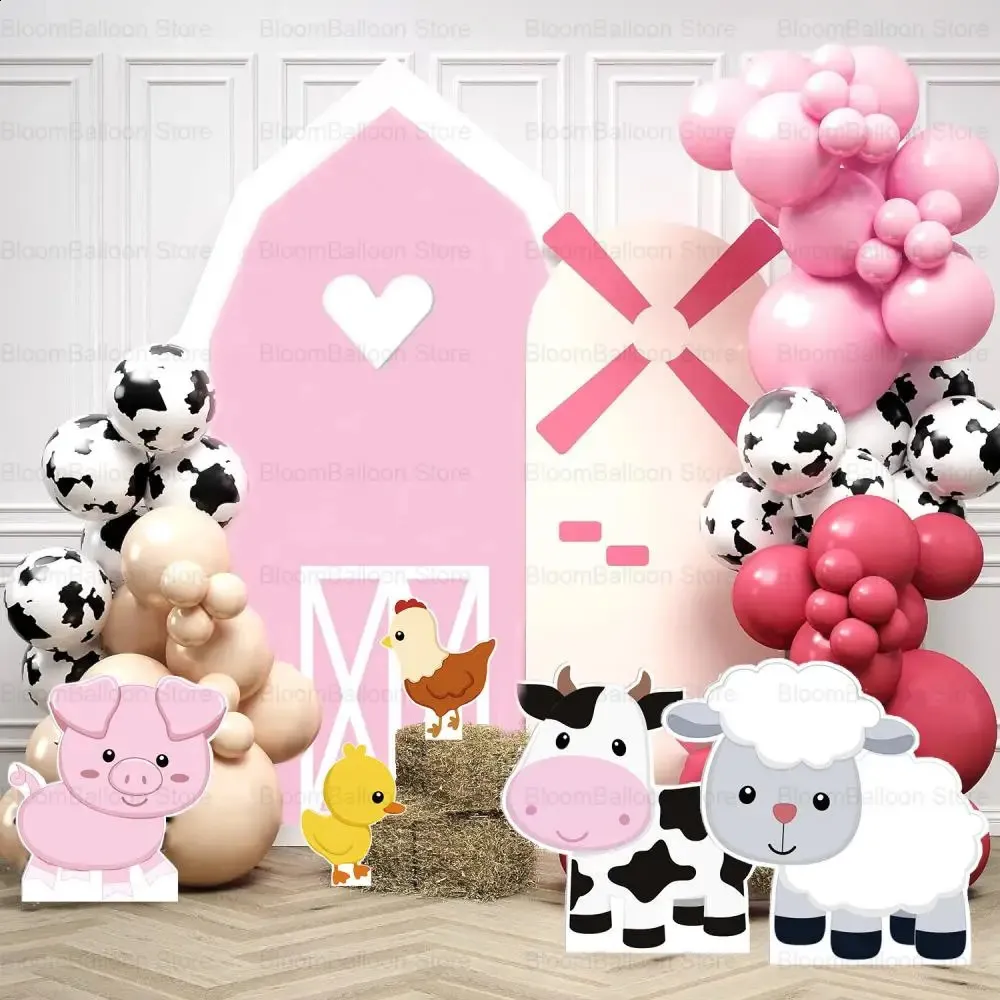 KT Board Farm Animals For Party Background Pigs, Sheep, Cattle, Horse ...