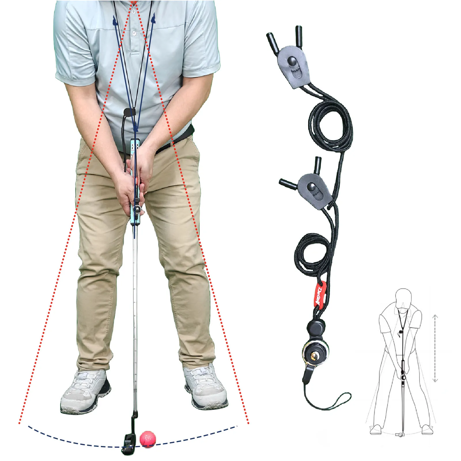 Golf Swing Trainer Stick For Posture Correction Adjustable Swing ...