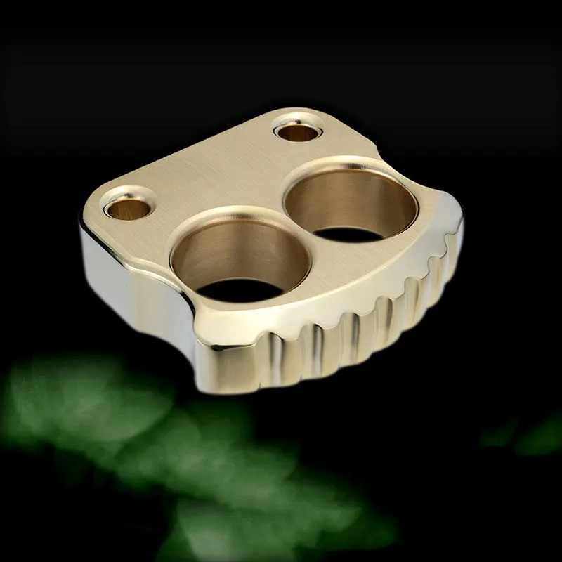Mini Solid Brass Knuckle Duster Keychain Portable Self Defense EDC Tool ...