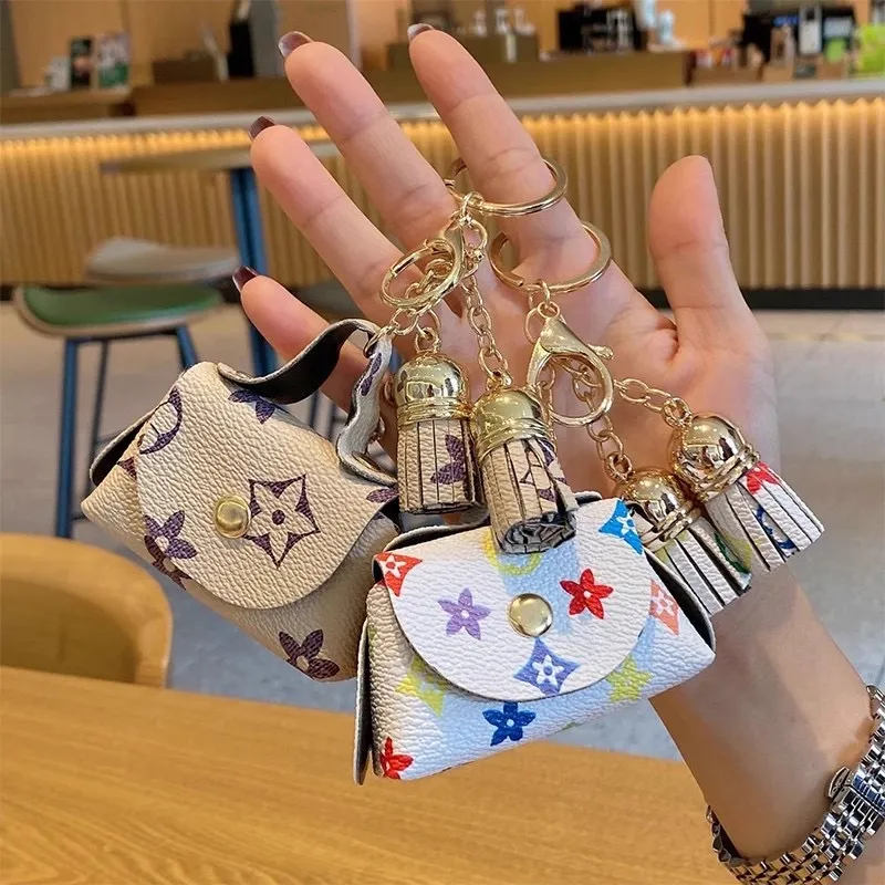 Cute Cartoon Keychain Coin Purse - Mini School Bag Design Key Ring, PU ...
