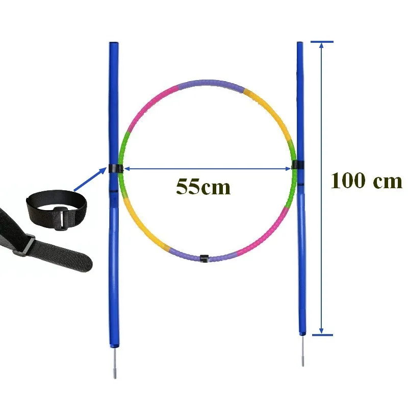 Complete Pet Agility football training kit with Obstacle Rods, Jumping ...