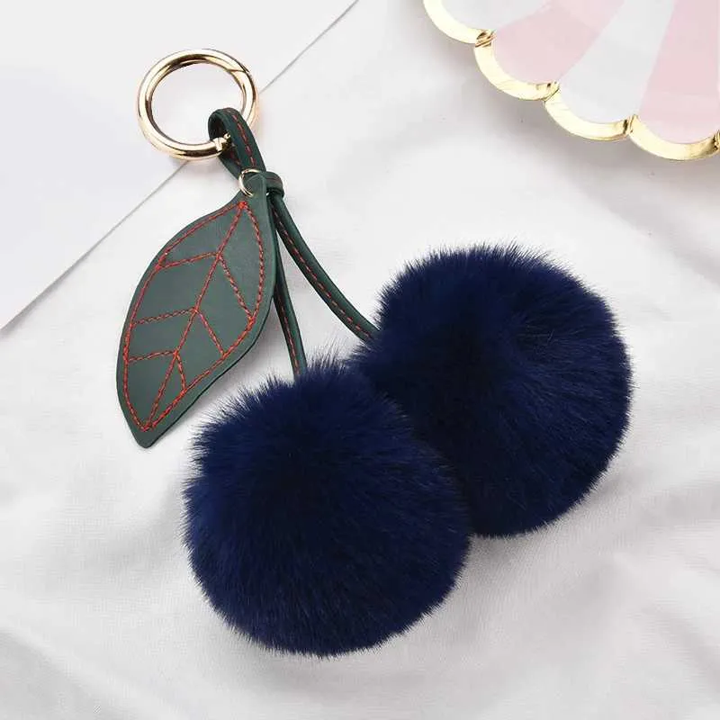 Cherry Plush Keychain: Fluffy Kawaii Cartoon Bag Charm for Women's ...