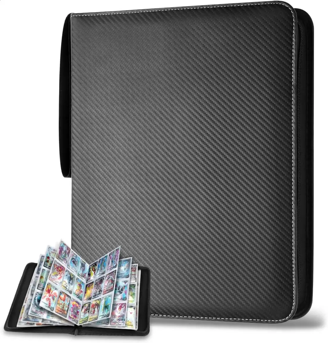 900 Pockets Card Binder Sleeves With Zipper Double Sided Pockets Card ...