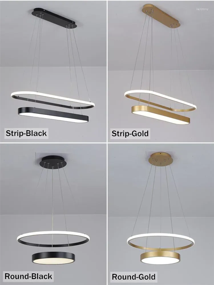 Gold Chandelier Light Fixture Modern Gold Ring LED... From ...