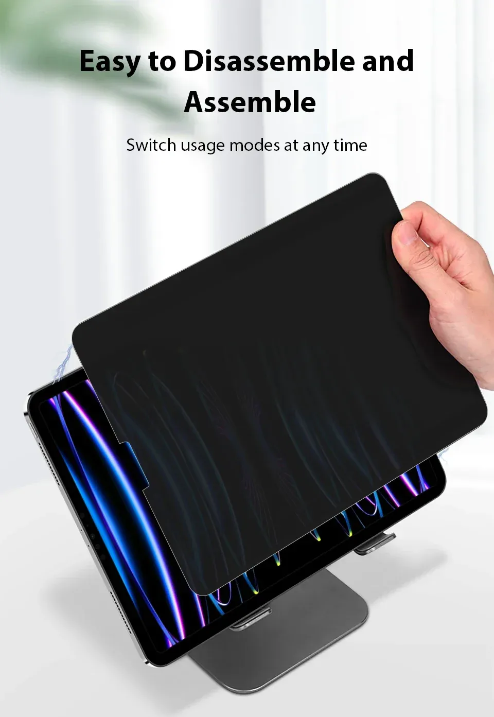 Anti-Glare Privacy Screen Protector for iPad - PET Soft Film, Anti-Peep ...