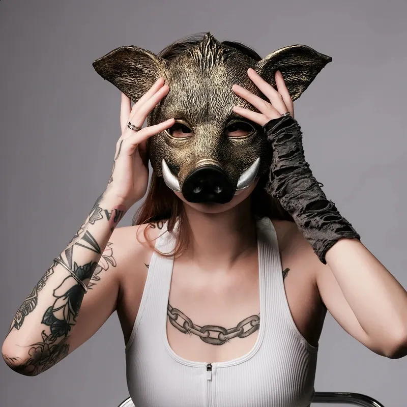 Animal Masquerade Masks Theatrical Pig Half Face... From Dorothystore ...