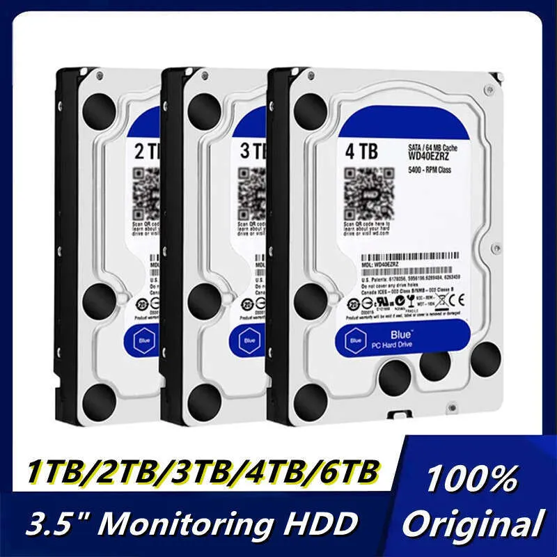 6TB, 4TB, 3TB, 2TB Blue SATA III 3.5 Hard Drive - 5400 RPM for Desktop ...