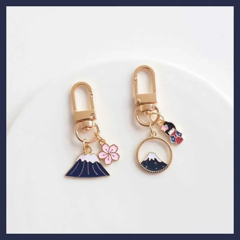 Luxury Mount Fuji Keychain Cute Geisha Anime Jewelry... From City_of ...