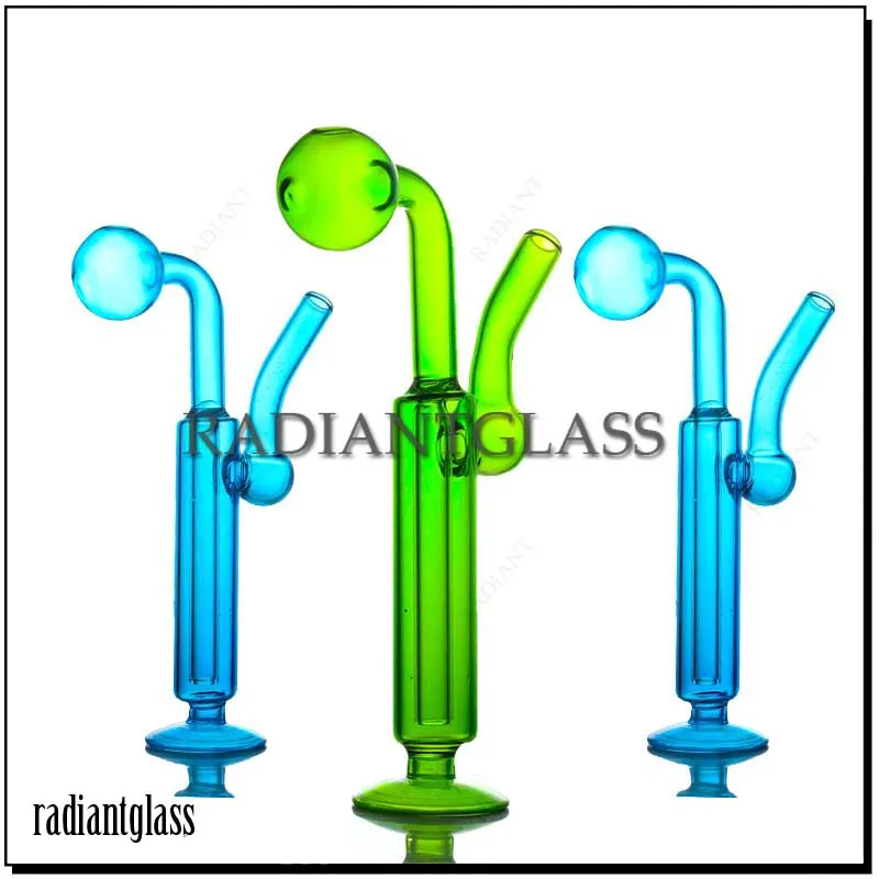 Mini Glass Oil Burner Bubbler Water Pipes Hookah Bong Bubbles Smart Recycle Filter Portable Hand ...