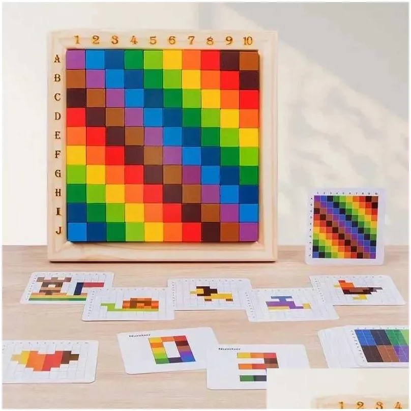 Kids Wooden Puzzles - Color Sorting & Counting Blocks, 3D Space Game ...