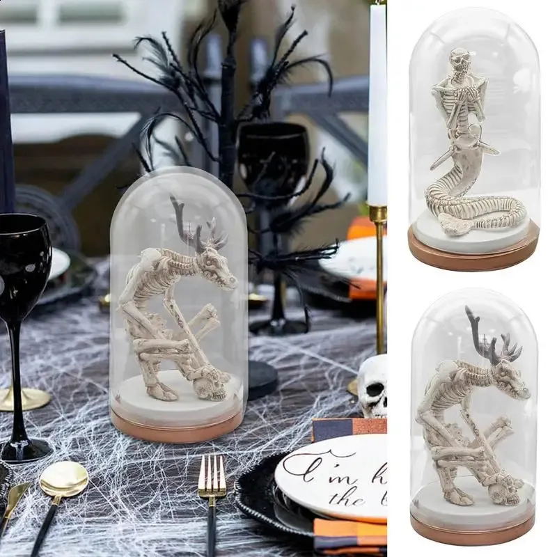 Horror Resin Mermaid Dragon Skeleton Dome Sculpture Tabletop Decoration ...