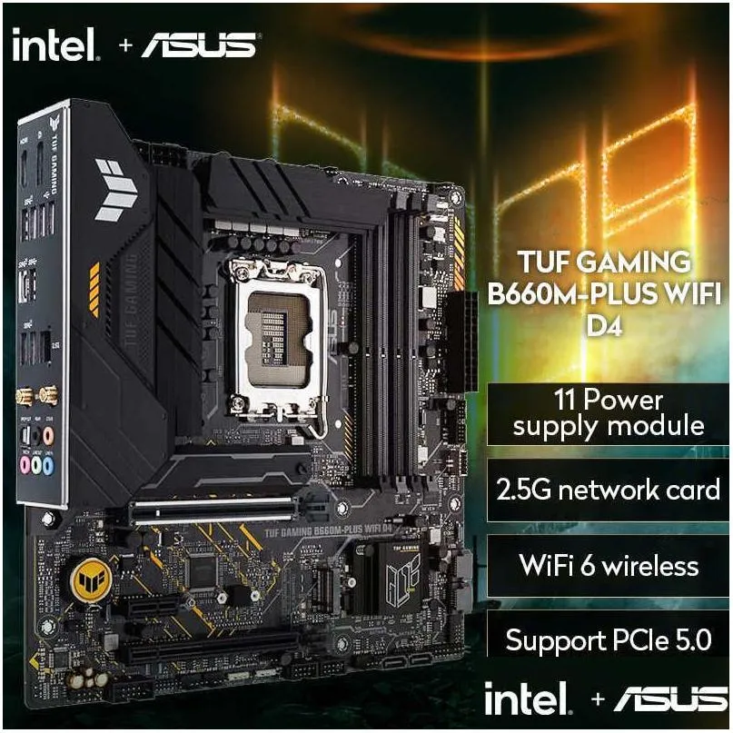TUF Gaming B660M Plus D4 Wifi Uter Motherboard And Cpu Bundle With Cpu ...